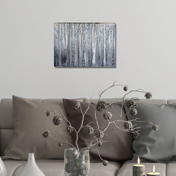 Hand Crafted | Art | Early Morning In Winter Relief Painting On Live ...
